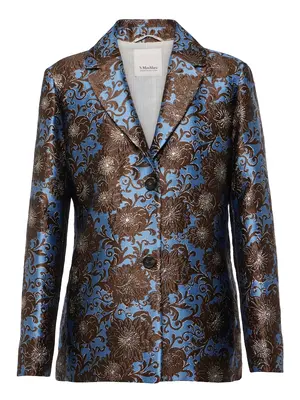 Max Mara Kate Floral Jacquard Blazer - Brown