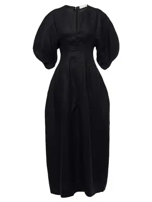 Faithfull The Brand Soleil Linen Maxi Dress - Black