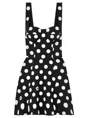 Dolce & Gabbana Polka-dot Mini Dress - Black
