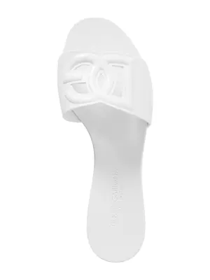 Dolce & Gabbana Cut-out Rubber Slides White