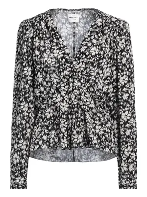 MARANT ETOILE Floral Print Top - Black