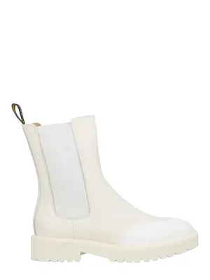 DOUCAL'S Leather Ankle Chelsea Boots - White