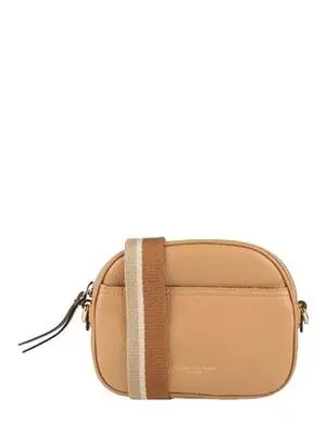 GIANNI CHIARINI Leather Camera Crossbody Bag Beige