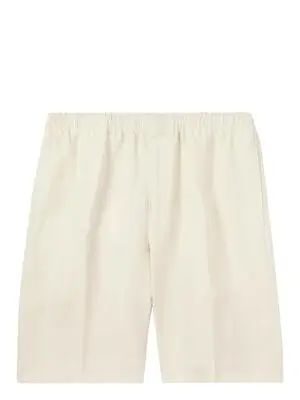 Zegna Straight-leg Oasi Linen Shorts - Neutrals