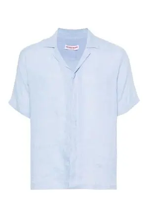 Orlebar Brown Linen Short-sleeved Shirt - Blue