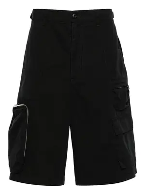 MAISON MARGIELA Mid-rise Cotton Cargo Shorts - Black