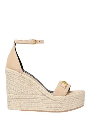 Versace Medusa '95 120mm Wedge Sandals - Neutrals