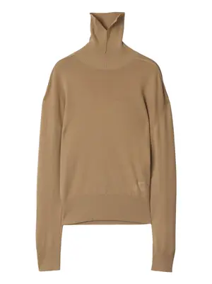 Burberry High-neck Wool Jumper - Brown