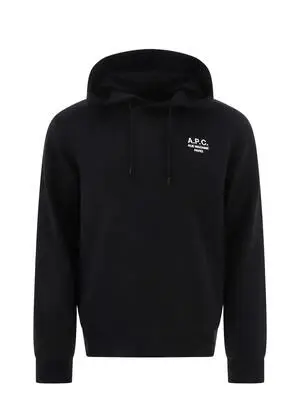 A.p.c. Logo-print Drawstring Hoodie - Blue