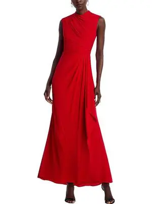 Aqua Draped Gown Exclusive - Red