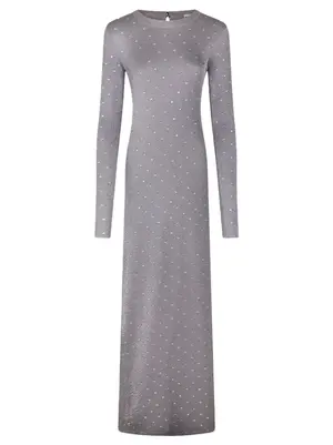 Rabanne Rhinestone-embellished Maxi Dress - Grey