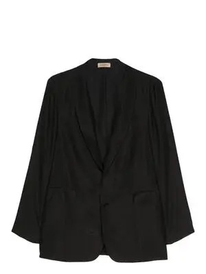 Barena Venezia Single-breasted Silk Blazer - Black