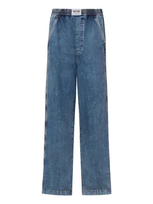 Moschino High-rise Wide-leg Jeans - Blue
