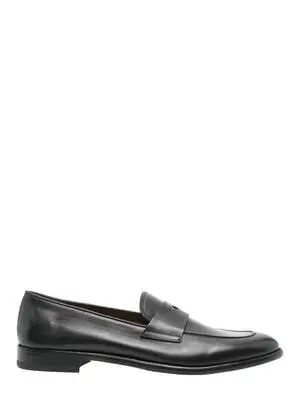 Fratelli Rossetti Almond-toe Leather Loafers - Black