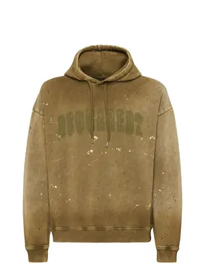 Dsquared2 Logo-print Cotton Hoodie - Brown