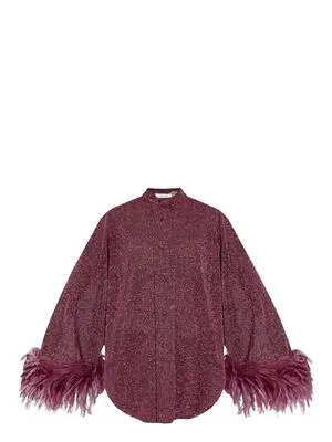 Oseree Lumiére Plumage Lurex Shirt - Purple