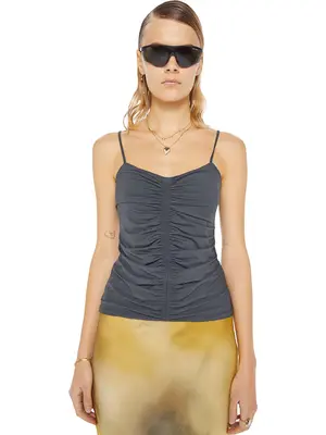 MARIA CHER Aria Tank Top Charcoal