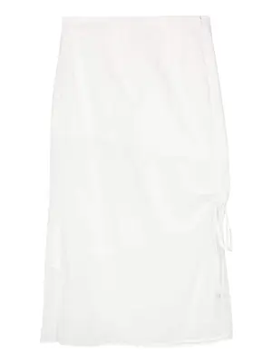 Shiatzy Chen Gathered Midi Skirt - White
