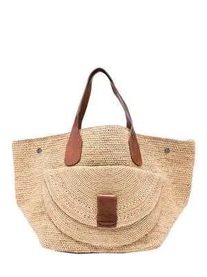 IBELIV Laza Ii Raffia Shoulder Bag - Neutrals