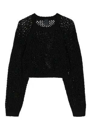 JUUN.J Open-knit Jumper - Black