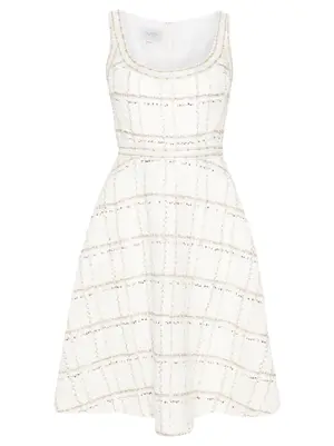 Giambattista Valli Flared Bouclé Mini Dress - White