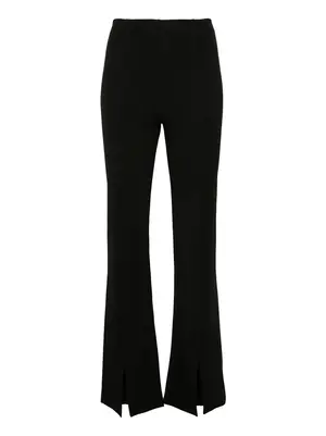Maje Split-detailed Flared Trousers - Black