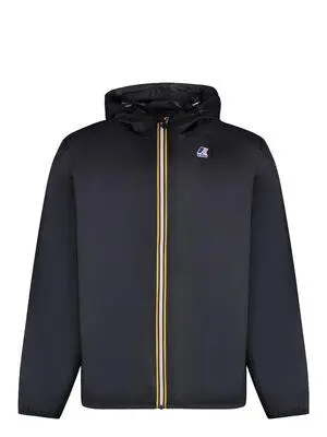 K-WAY Claude Hooded Nylon Jacket Black