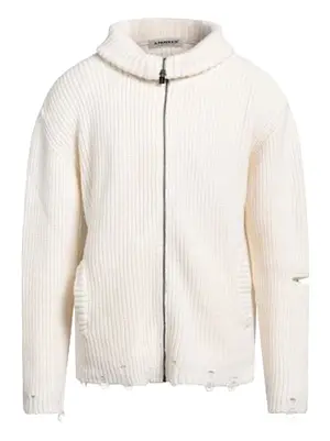 A PAPER KID Merino Wool Cashmere Cardigan - White