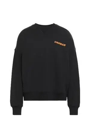 A PAPER KID Cotton Sweatshirt Black