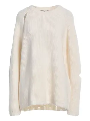 A PAPER KID Sweater In Merino Wool And Cashmere - White