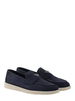 Prada Suede Loafers - Navy