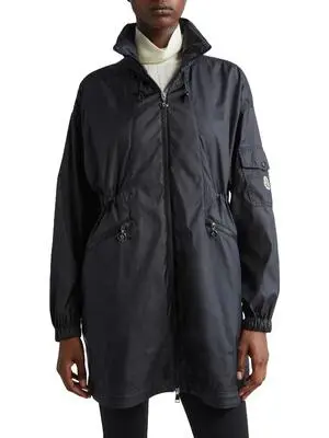 Moncler Adhemar Longline Hooded Parka - Black