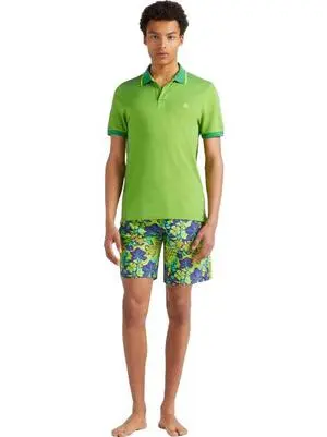 Vilebrequin Changing Color Cotton Pique Polo - Jungle