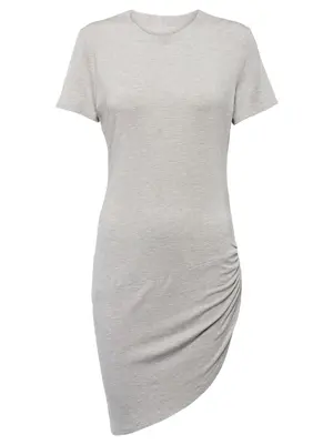 Norma Kamali Ruched Jersey Minidress - Grey