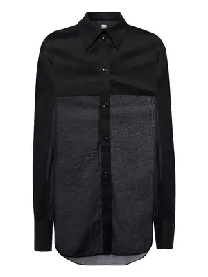 TOTÊME Oversized Cotton-blend Shirt - Black