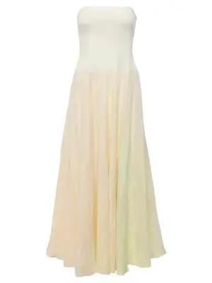 Johanna Ortiz Linen-blend Maxi Dress - White