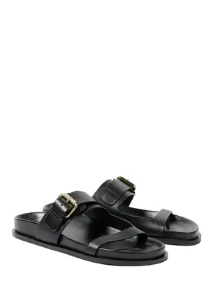A.emery Prince Leather Sandals - Black