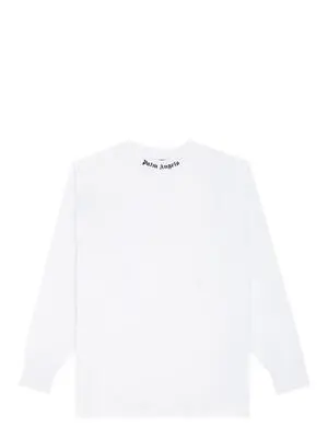 Palm Angels Classic Logo Over Long-sleeve Tee /black - White