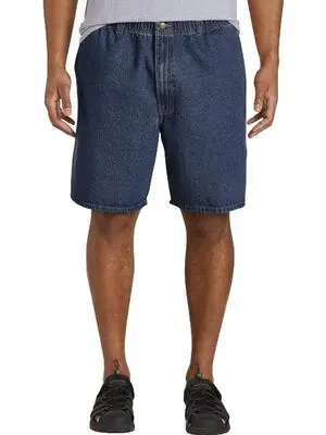 HARBOR BAY BY DXL Harbor Bay Relaxed-Fit Denim Shorts Dark Stonewash