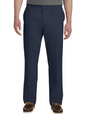 HARBOR BAY BY DXL Waist-relaxer Twill Pants - Khaki