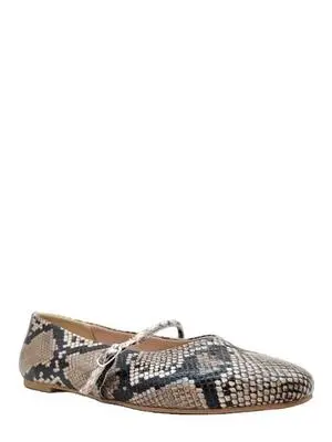 KENNETH COLE Kenneth Cole Magnolia Mary Jane Flat Snake Embossed