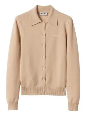 Miu Miu Cashmere Knit Cardigan - Albino White