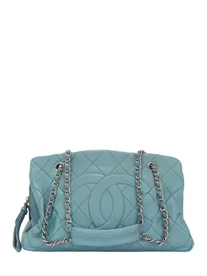 Chanel Caviar Grand Shopping Tote Bag - Blue