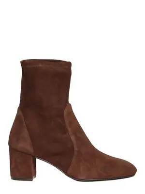 STUART WEITZMAN Suede Yuliana Ankle Boots - Beige