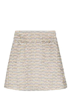 Shiatzy Chen Tweed A-line Miniskirt - Grey