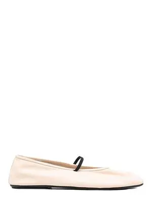 THE ROW Almond-toe Ballerina Flats - Neutrals
