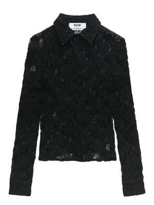 MSGM MSGM Floral-Lace Button-Up Shirt