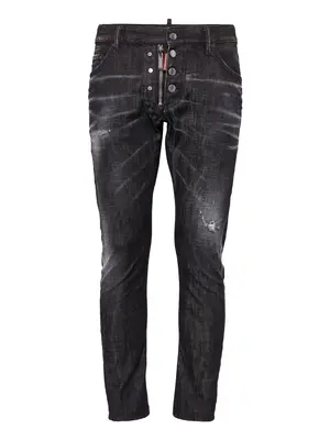 Dsquared2 Distressed Slim-fit Jeans - Black