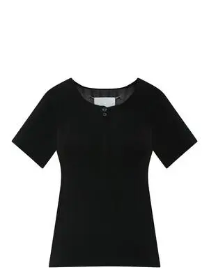 MAISON MARGIELA Button-placket T-shirt - Black