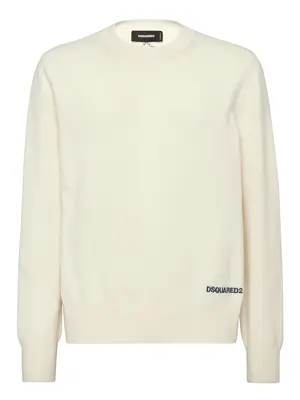 Dsquared2 Logo-print Knitted Jumper - White